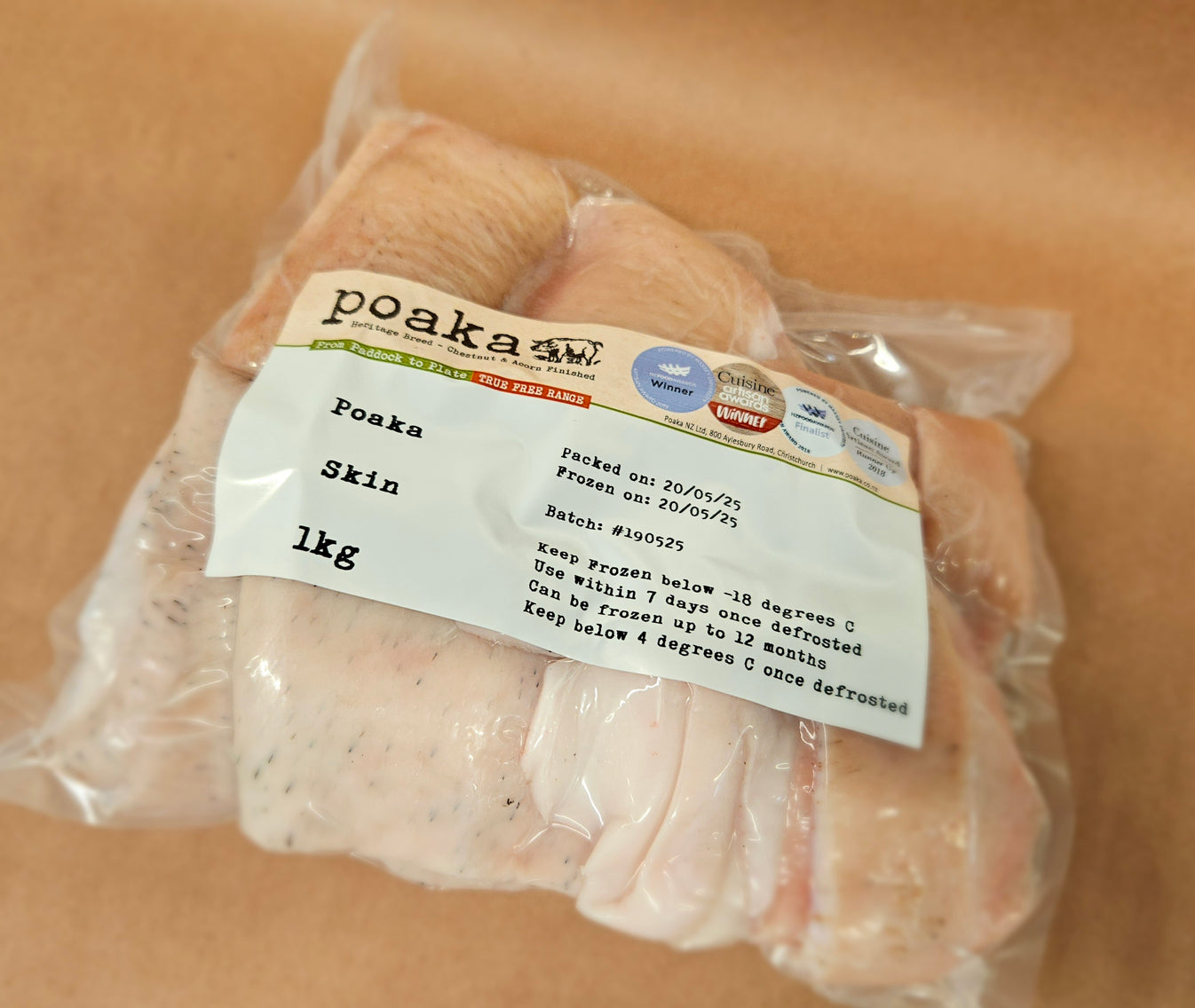 Free Range Pork Skin - Crackling 1kg – Poaka New Zealand Ltd